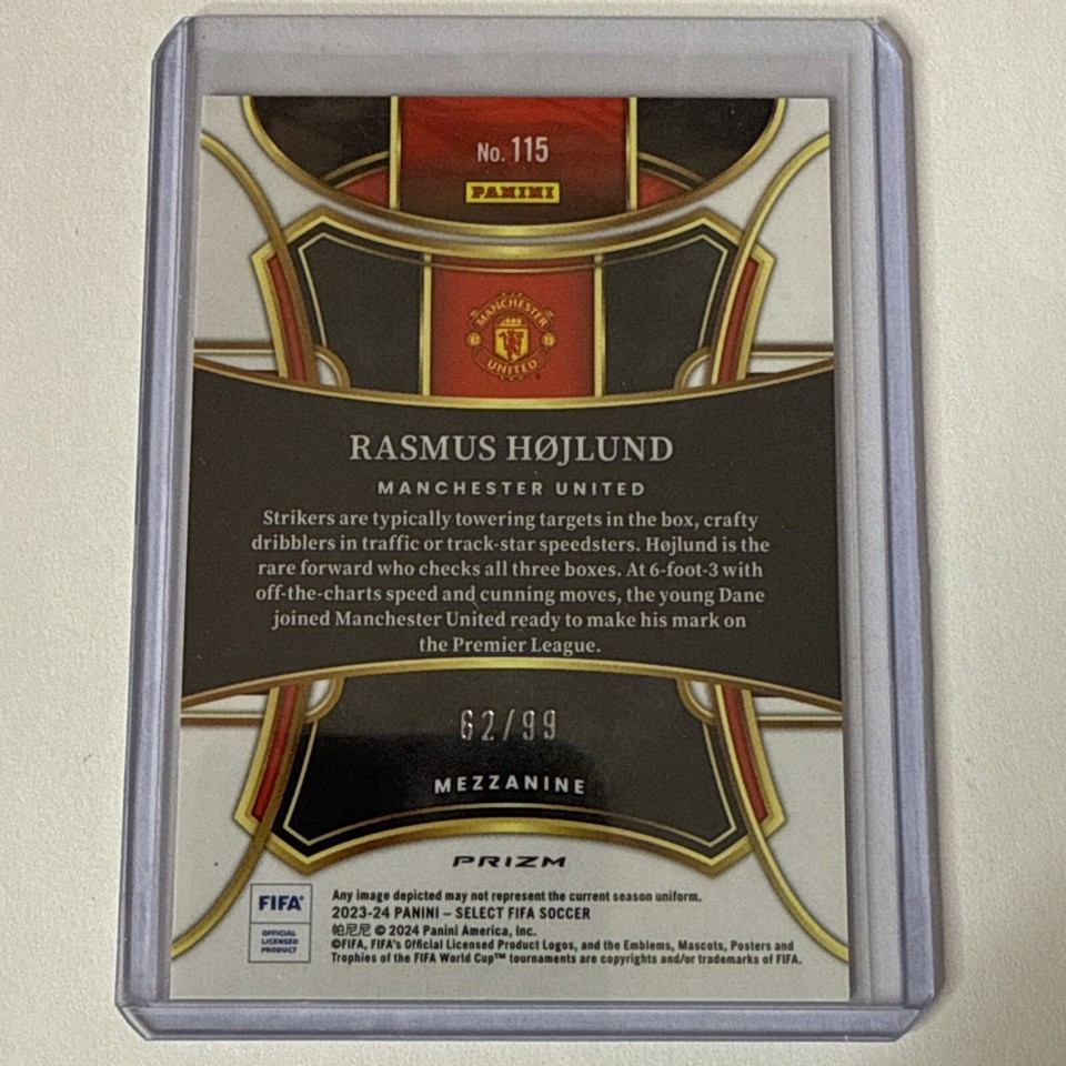 RASMUS HOJLUND 2023 SELECT FIFA SOCCER MEZZANINE WINTER CAMO /99 ...