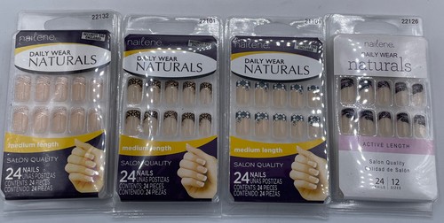 Nailine Daily Wear Naturals 4x 24 Pack Nails | eBay