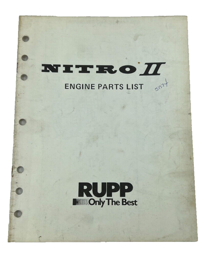 Rupp Nitro Ii Snowmobile 340, 440 Engine Parts List Book Part Number ...