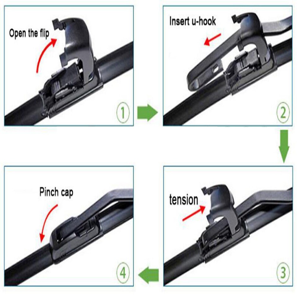 2Pcs 24''+18'' Bracketless Car Windshield Wiper Blade Auto Accessories ...