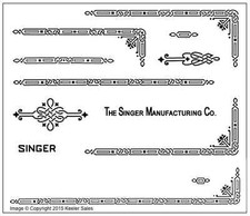 Singer Model 15 Gingerbread Style Sewing Machine Restoration Decals for ...