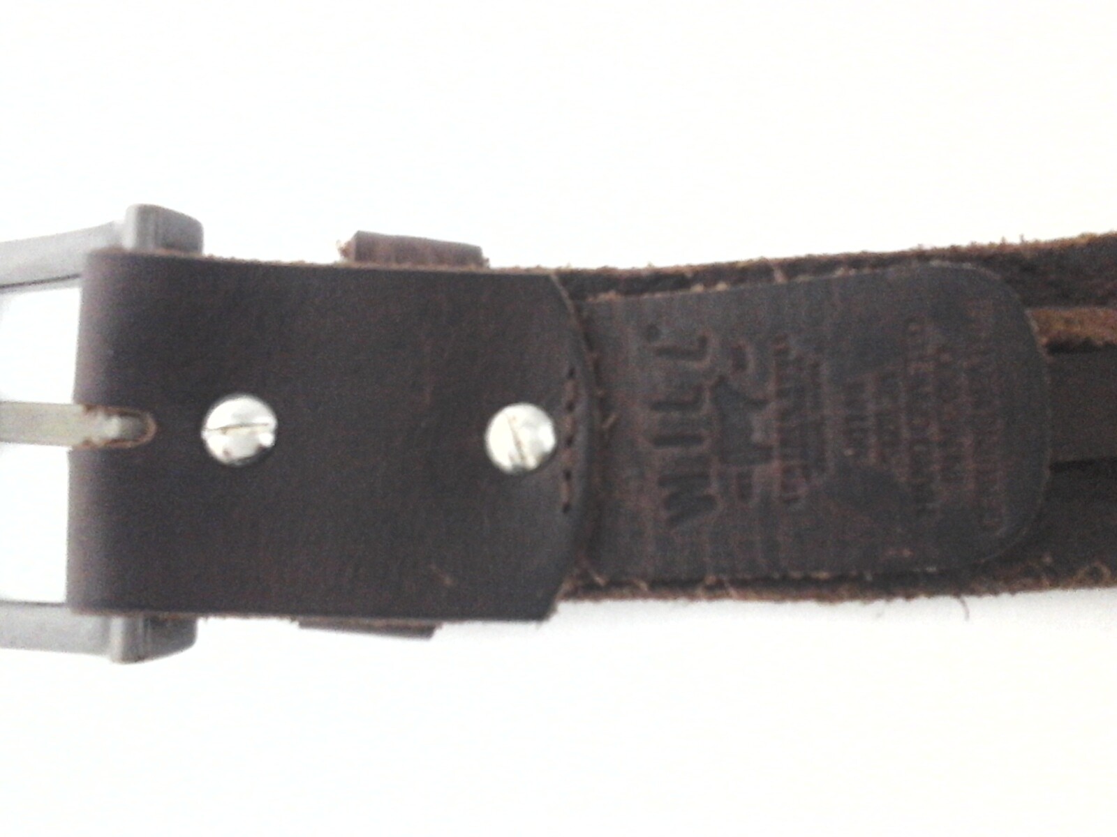 WILL LEATHER GOODS Brown Julian Belt Handmade Leather Woven Studs sz 28 ...