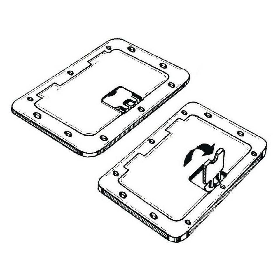 Grey inspection hatch anti-slip sufrace 280x380mm - 1 PC Osculati - 20. ...