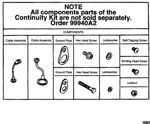 Mercruiser Alpha One & Two, Bravo Drive Continuity Ground Circuit Kit ...