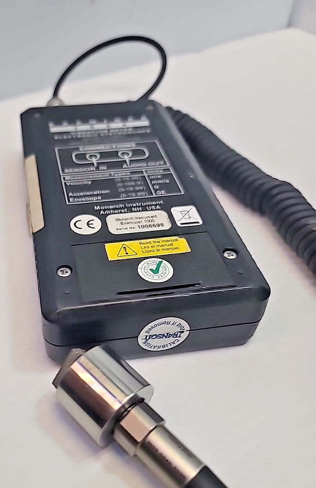 USED MONARCH EXAMINER 1000 VIBRATION METER ACCELEROMETER MAGNETIC BASE ...