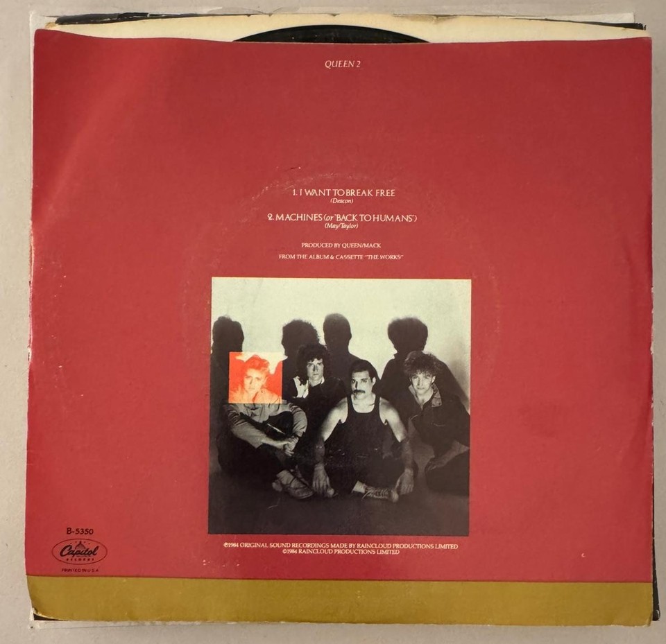 QUEEN – I WANT TO BREAK FREE / MACHINES - 7" VINYL EP B-5350 BLACK ...
