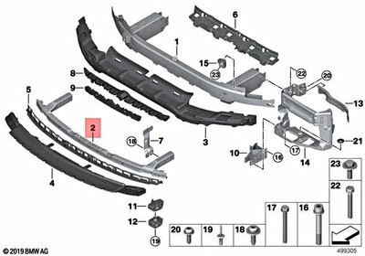 Genuine BMW G14 G15 840dX M850iX Carrier Bumper Front Bottom ...