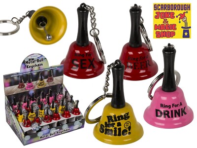 Mini Bell Keyring ~ 4 Designs To Choose From ~ Beer ~ Sex ~ Smile ...