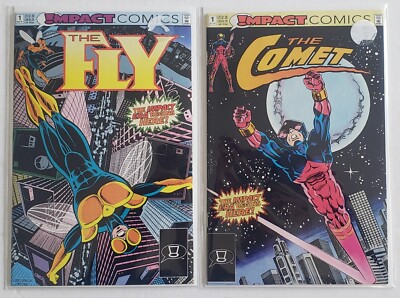 VINTAGE IMPACT COMICS #1 2 COMIC BOOK LOT BOTH FIRST ISSUES THE FLY ...