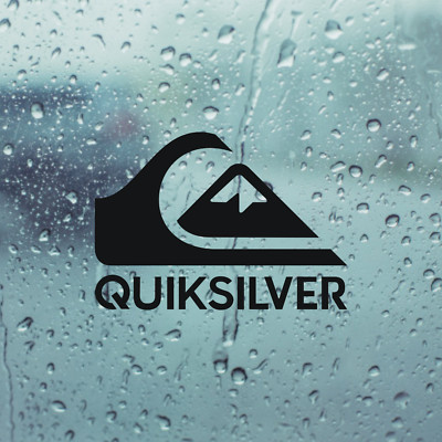 QUIKSILVER Die Cut Black 5 in x 3.5 in Vinyl Decal/Sticker Surfboard ...