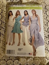 Simplicity Sewing Pattern 8137 AA Misses Wrap Dress 2 Lengths Top Pants ...