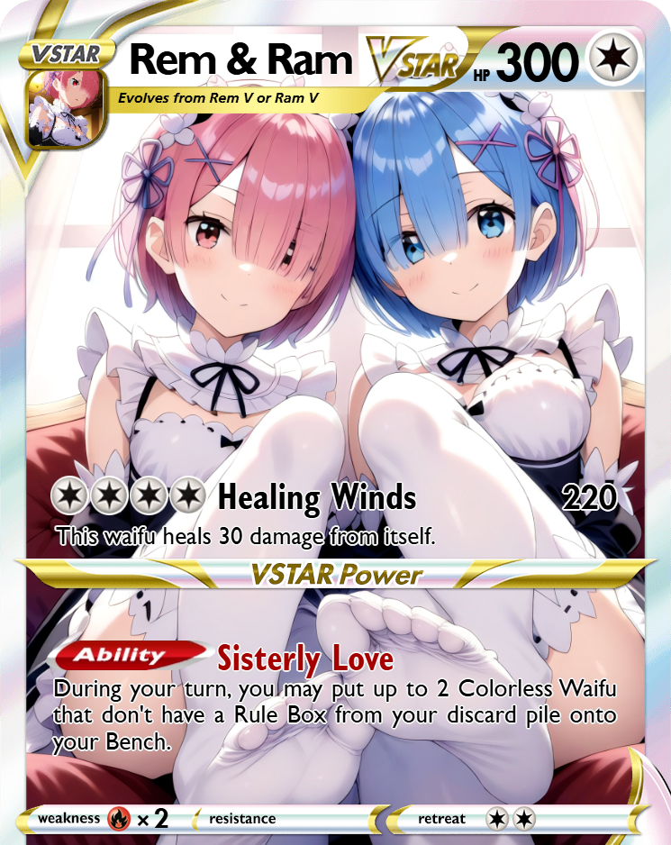 LoveangelGames- Custom Card- Tag Team Series- Rem and Ram Vstar | eBay