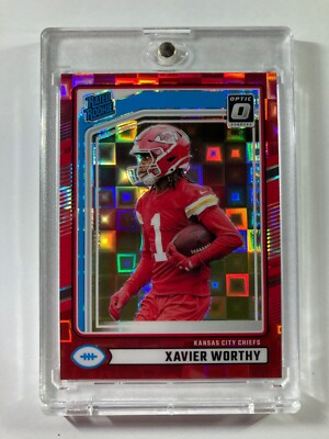 2024 Panini Donruss Optic Xavier Worthy Red Pandora Rated Rookie #398 ...