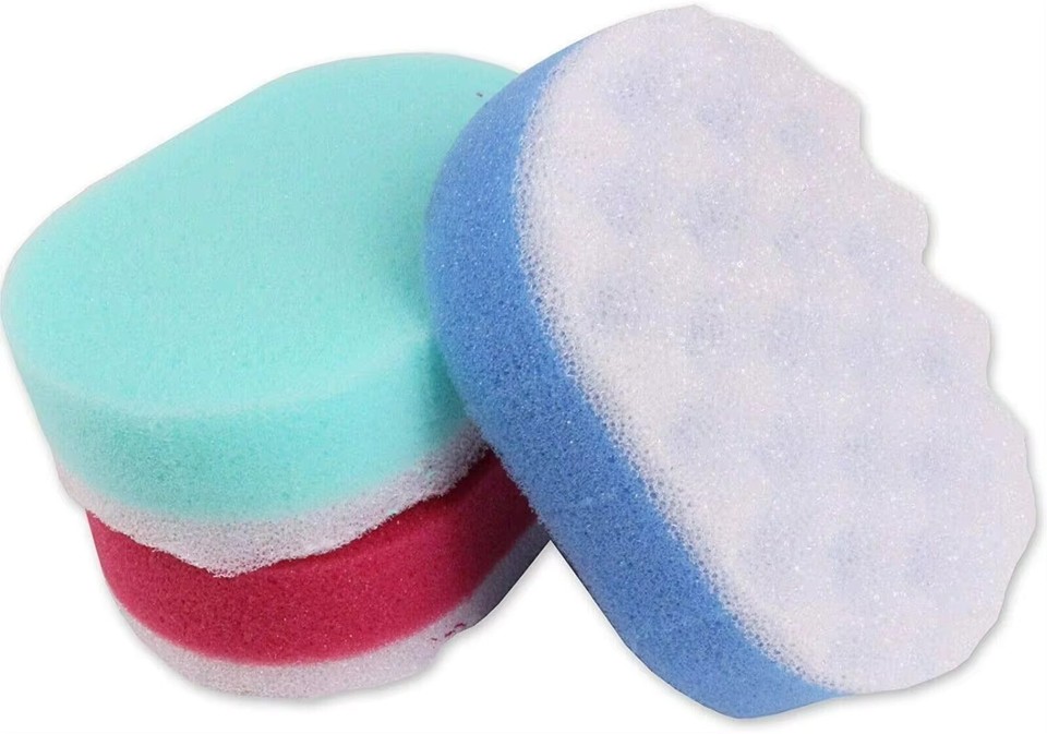 9 Pack Oval Massage Sponges - Soft,Gentle,Exfoliate,Scrub,Clean,Bath ...