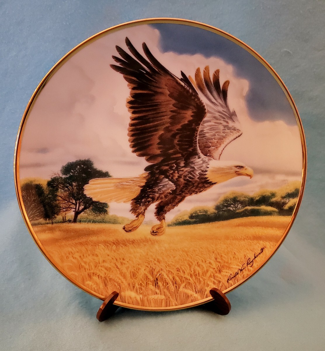 Collector Eagle Plates 1985 Limited Edition COURTSHIP FLIGHT Eagles
