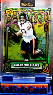 2024 Wild Card Alumination Caleb Williams "Just the Hits" Psyched 25/25 Bookend | eBay