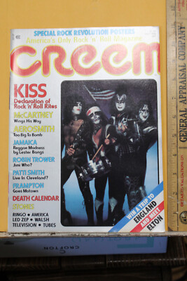 1976 Creem Magazine Kiss Poster Paul McCartney Wings Led Zeppelin Tubes ...