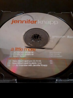 A Little More [Single] by Jennifer Knapp (CD, Gotee) Radio Promotional ...