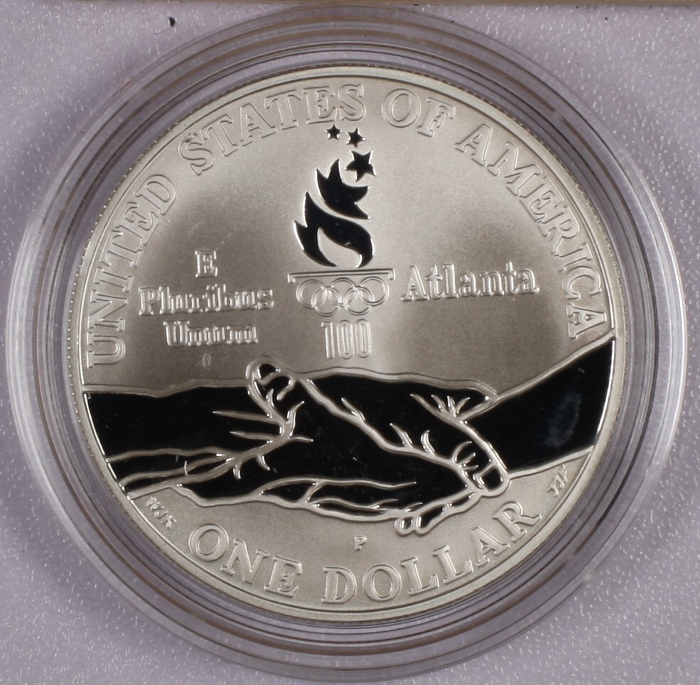 1996 Olympic 4 Coin Proof Gold & Silver Set Atlanta Centennial Olympic ...