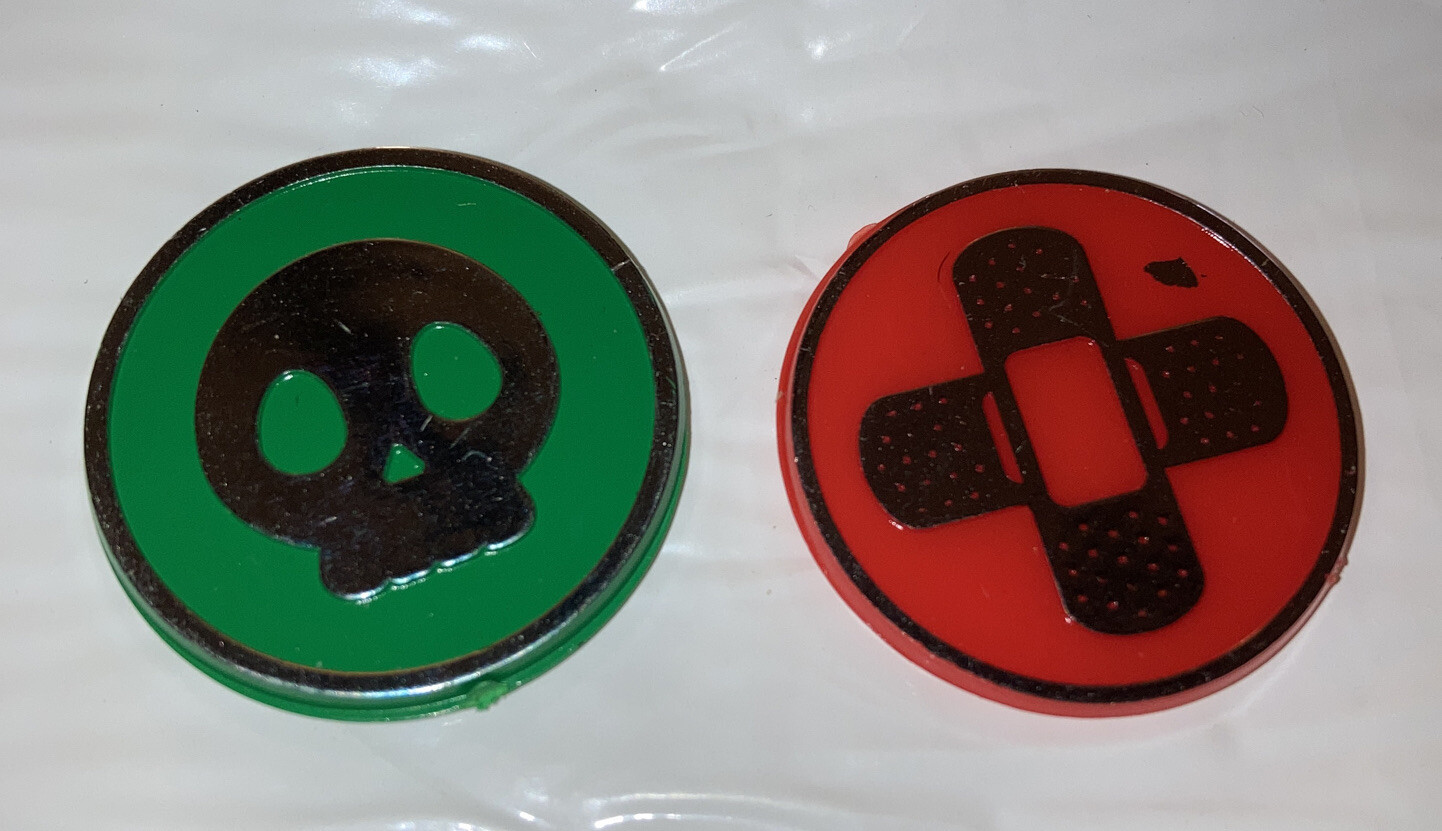 Pokémon TCG Official Acrylic Coins Damage Burn & Poison Counters + Free ...