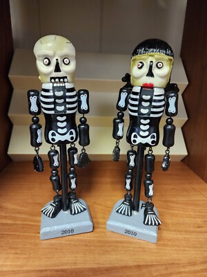 Lot Skeleton Couple Nutcrackers Limited Edition Halloween Christmas 2010 RIP | eBay