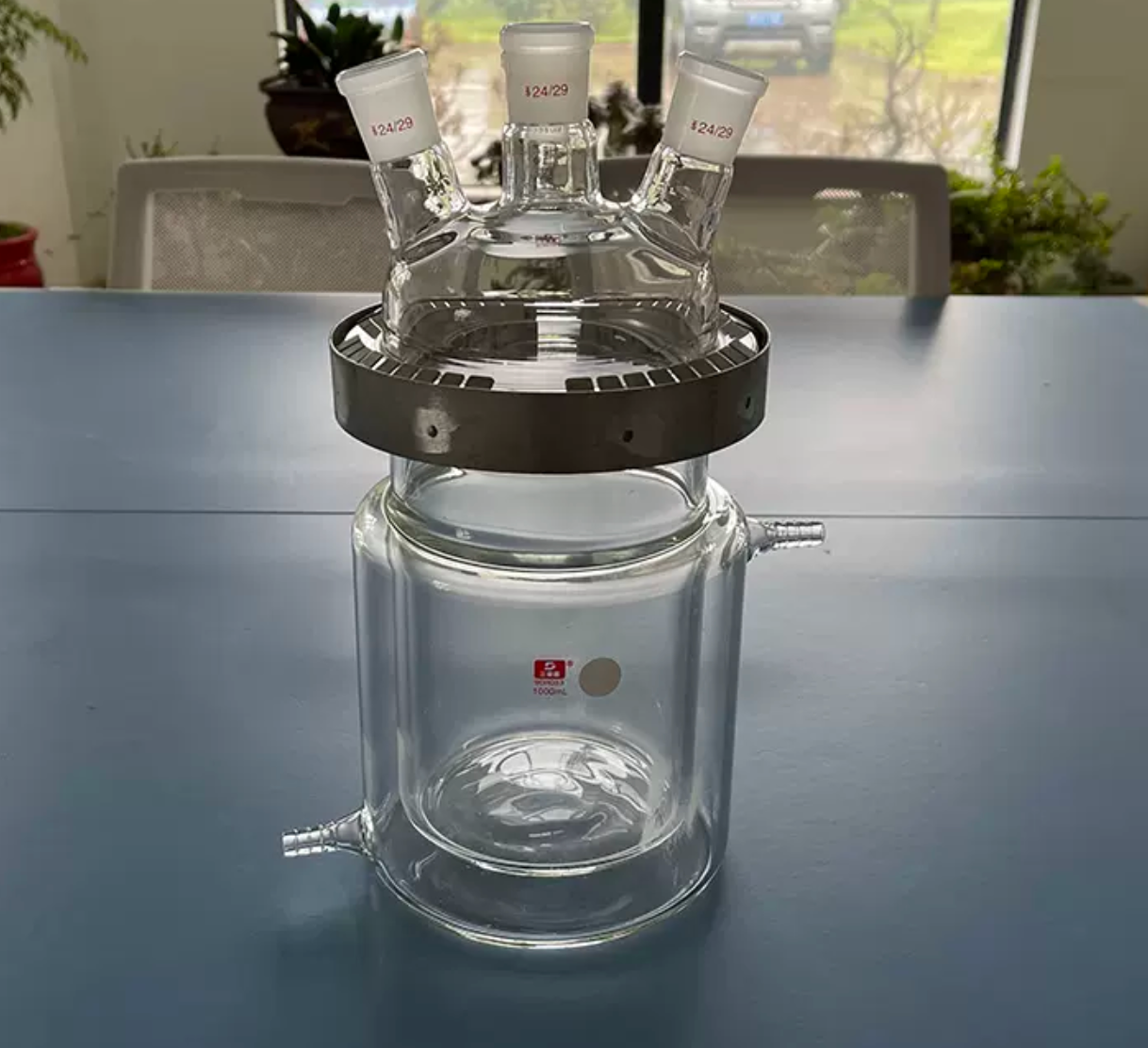 Jacketed Reaction Flask double layer reactor vessel 1L 500ml open ...