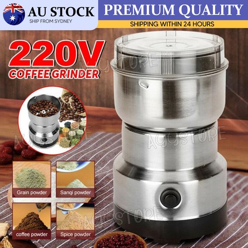 220V Electric Coffee Grinder Grinding Milling Bean Spice Matte Blender ...