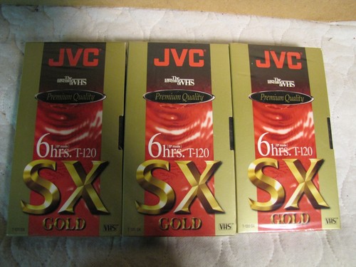JVC T-120 SX Gold VHS 3-Pack Tapes Premium Quality-BRAND NEW/Factory Sealed/MINT | eBay