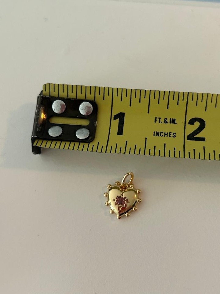 Jane Win Petite Heart 14k Gold Plated Sterling Silver Charm NEW, Never ...