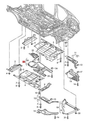Genuine AUDI Q5 8RB Underbody Trim 8R0825209 | eBay