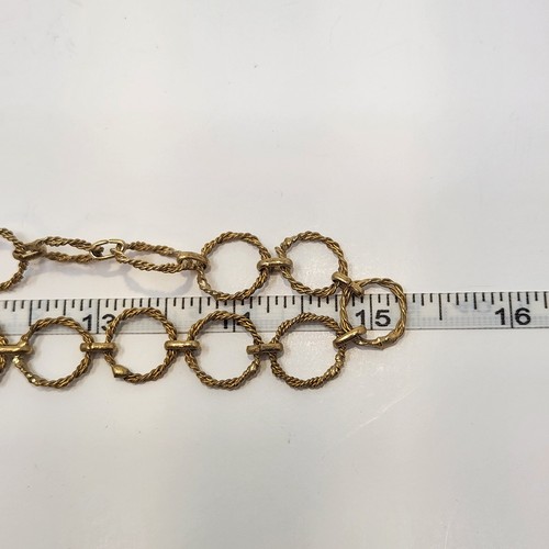 Braided Circle Chain Long Necklace Textured Layering Casual Workwear ...