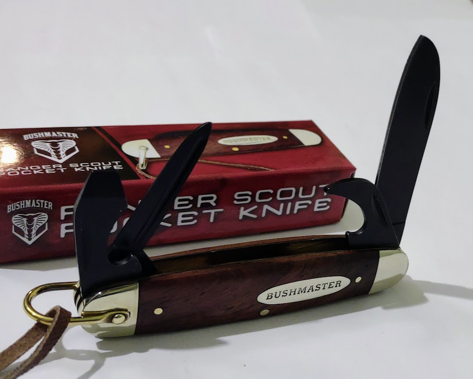 BUSHMASTER CAMP KING HOBO HUNTING POCKET KNIFE SCOUT W/ BAIL AWL !!! | eBay
