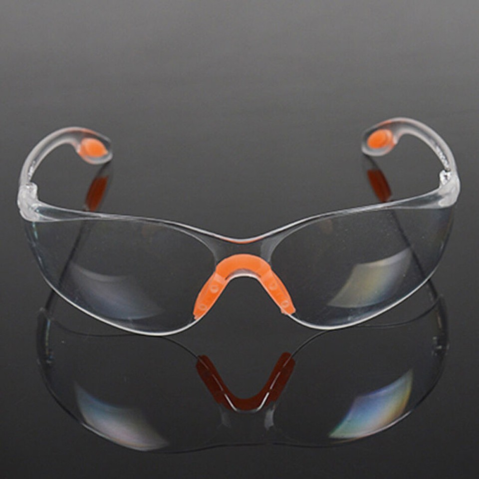Clear Eye Protection Protective Safety Riding Goggles Glasses Work Lab ...