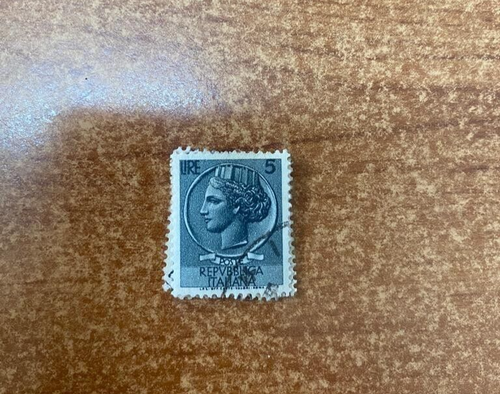 FRANCOBOLLO RARO POSTE REPUBBLICA ITALIANA 5 LIRE | eBay