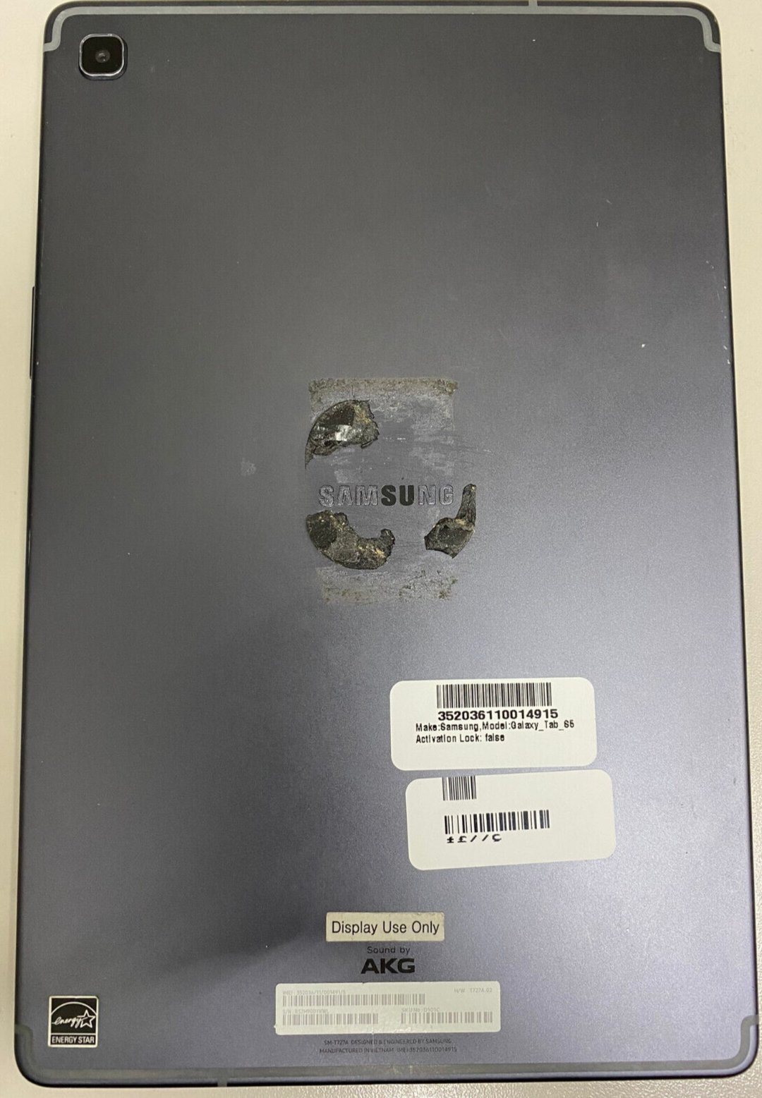 Samsung Galaxy Tab S5e - SM-T727A Black AT&T 64GB - PARTS ONLY | eBay