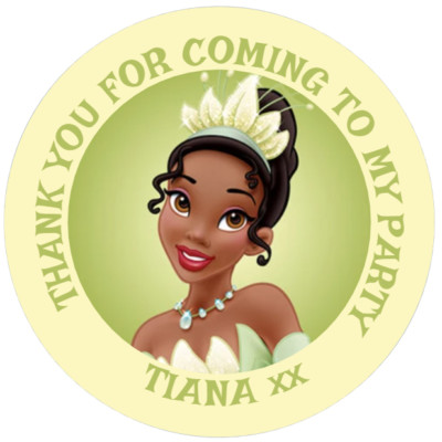 48 Personalised PRINCESS TIANA stickers 40mm | eBay UK