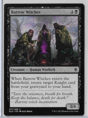 MTG Barrow Witches Throne of Eldraine (ELD) Common Magic Card #077/269 ...