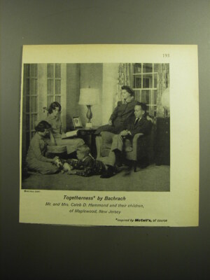 1958 McCall's Magazine Ad - Togetherness by Bachrach Mr. Mrs. Caleb D ...