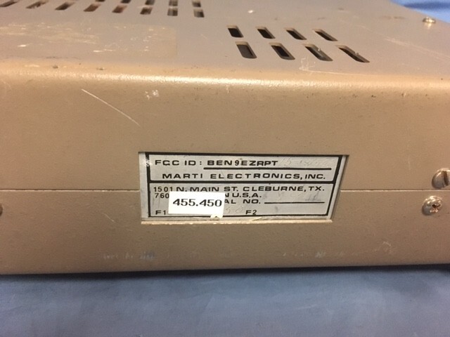 Marti RPT RPT15 Transmitter on 455.450 mHz # 2 | eBay