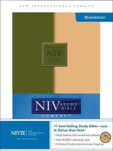 Study Bible: New International Version, Green/Sand Italian Duotone ...