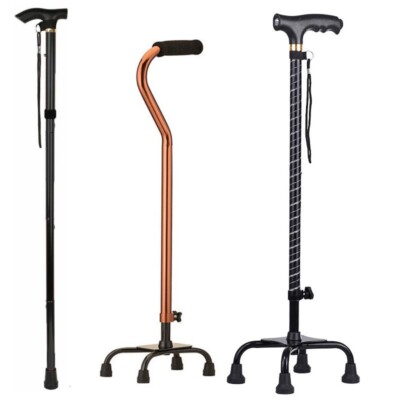 Adjustable Walking Cane Walking Stick Quad Cane/Single Point Cane for ...