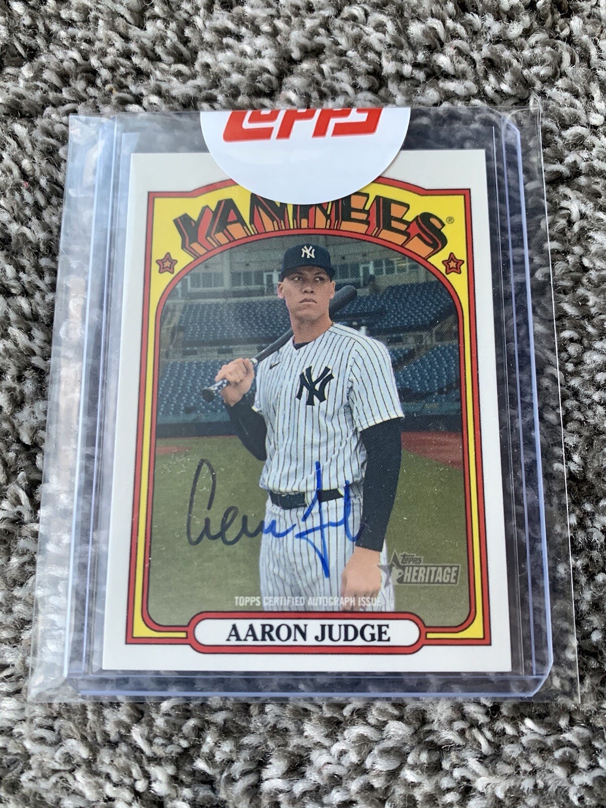 2021 AARON JUDGE TOPPS HERITAGE AUTO ROA-AJ SEALED AUTOGRAPH | eBay