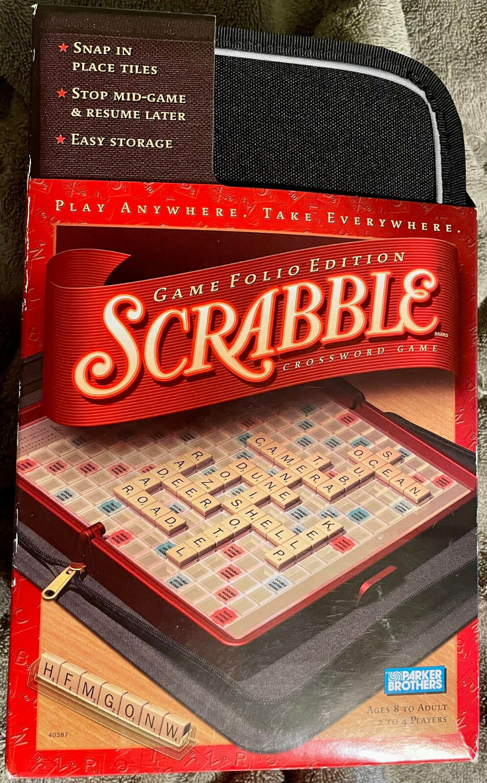 Hasbro Scrabble Game Folio Edition NEW SEALED Travel Mini Snap Tiles ...