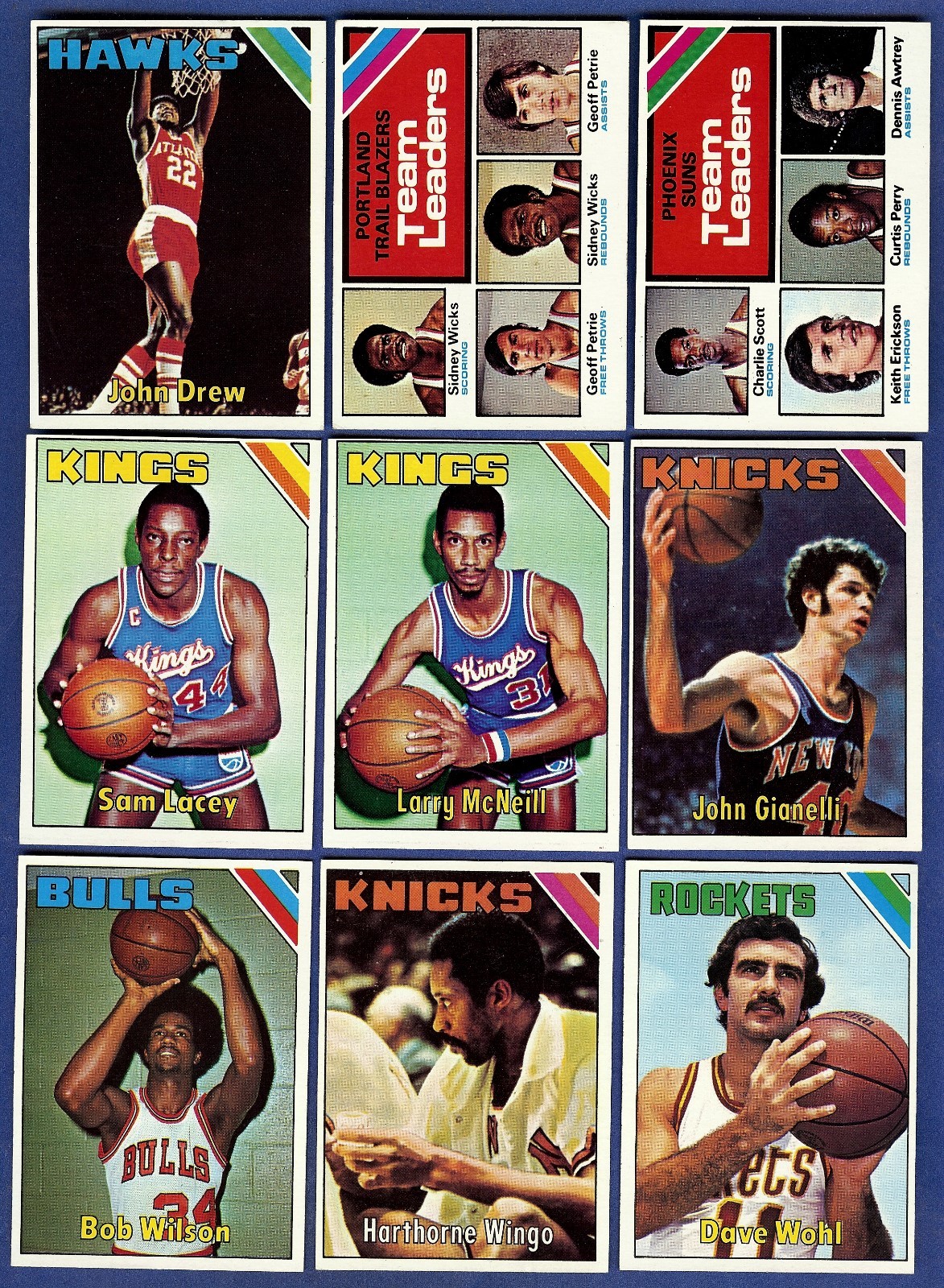 1975-76 Topps Basketball Starter Set 9 Different Cards (130-169) Ex-Mt ...