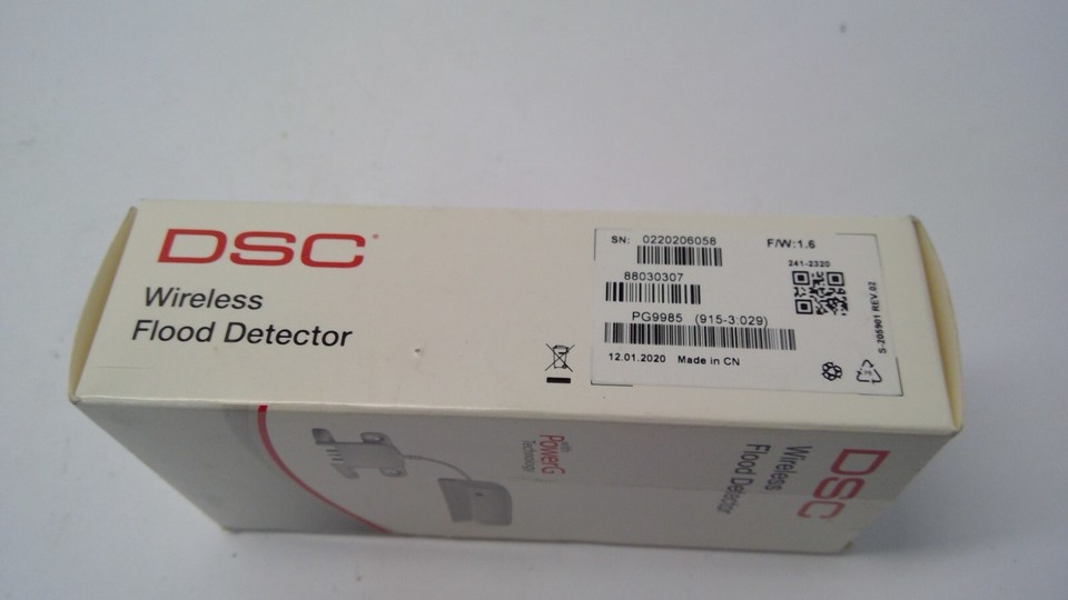 DSC PG9985 - PowerG 915MHz Wireless Flood Detector, Brand New | eBay