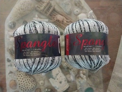 (2) Spangle Yarn Silver Celebration 164 yds each | eBay