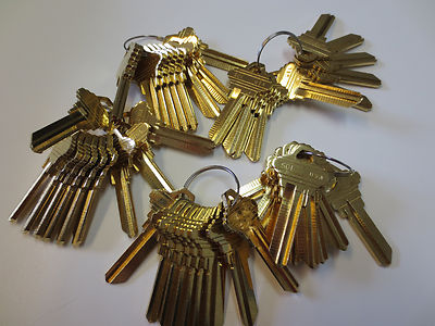 Key Blank Blanks for Locksmith / 50 Schlage SC1 / Brass / Made by Ilco ...