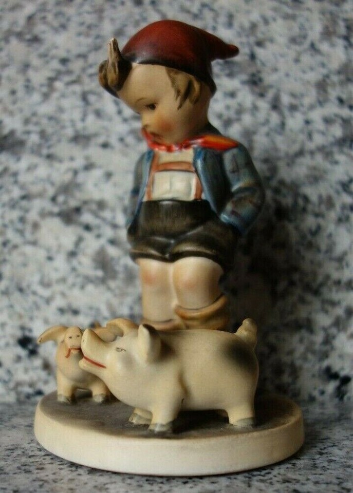 Hummel figurine Hum 66. "Farm Boy" TMK 1 * Crown Mark * stamp U.S.-Zone ...