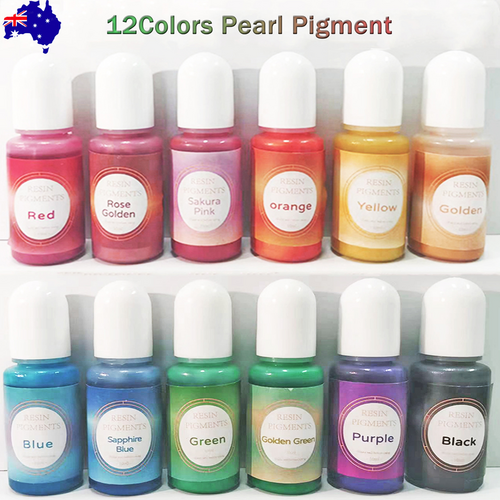 12PcS Resin Liquid Pigment Colorant Pearl Coloring Dye Epoxy Resin ...