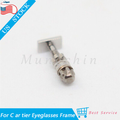 New Rectangle Screw & Bolt Replace For Cartier Eyeglasses Frame Silver ...